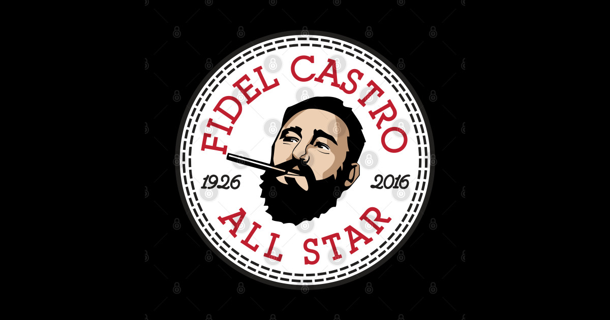 Fidel Castro All Star Converse Logo - Fidel Castro - Sticker | TeePublic