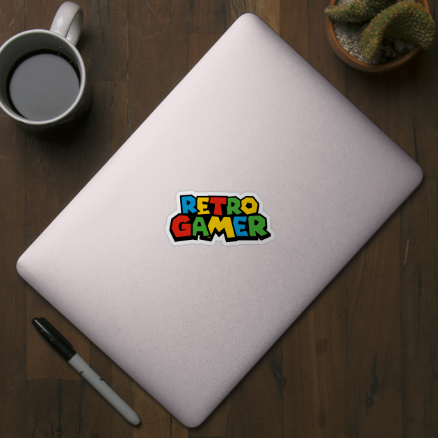 Retro Gamer (N64 font) - Video Games - Sticker | TeePublic