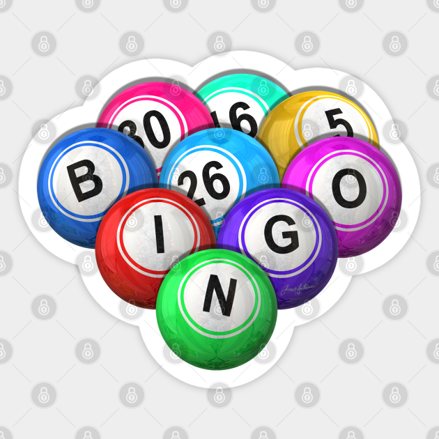 Bingo Balls - Bingo Balls - Sticker | TeePublic