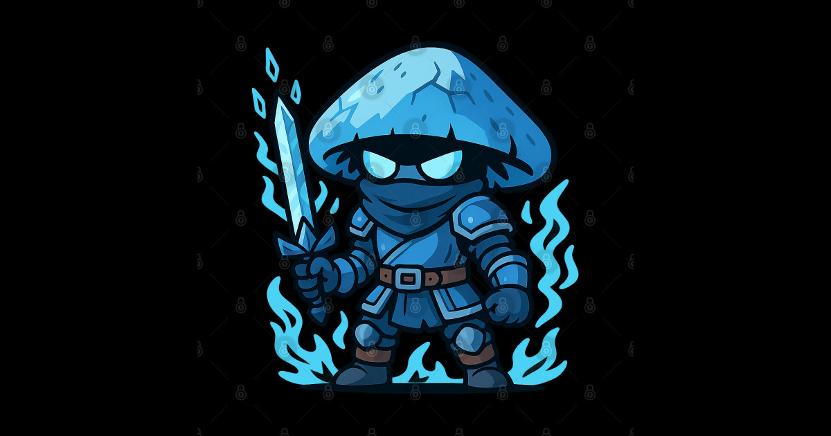 Glaciblade the Frost Rogue – Cute Mushroom Warrior Character - Cute ...