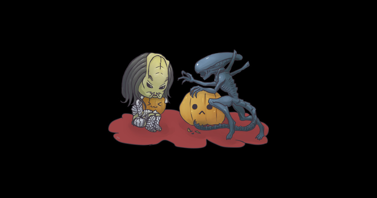Alien vs Predator Halloween Edition - Alien - Sticker | TeePublic