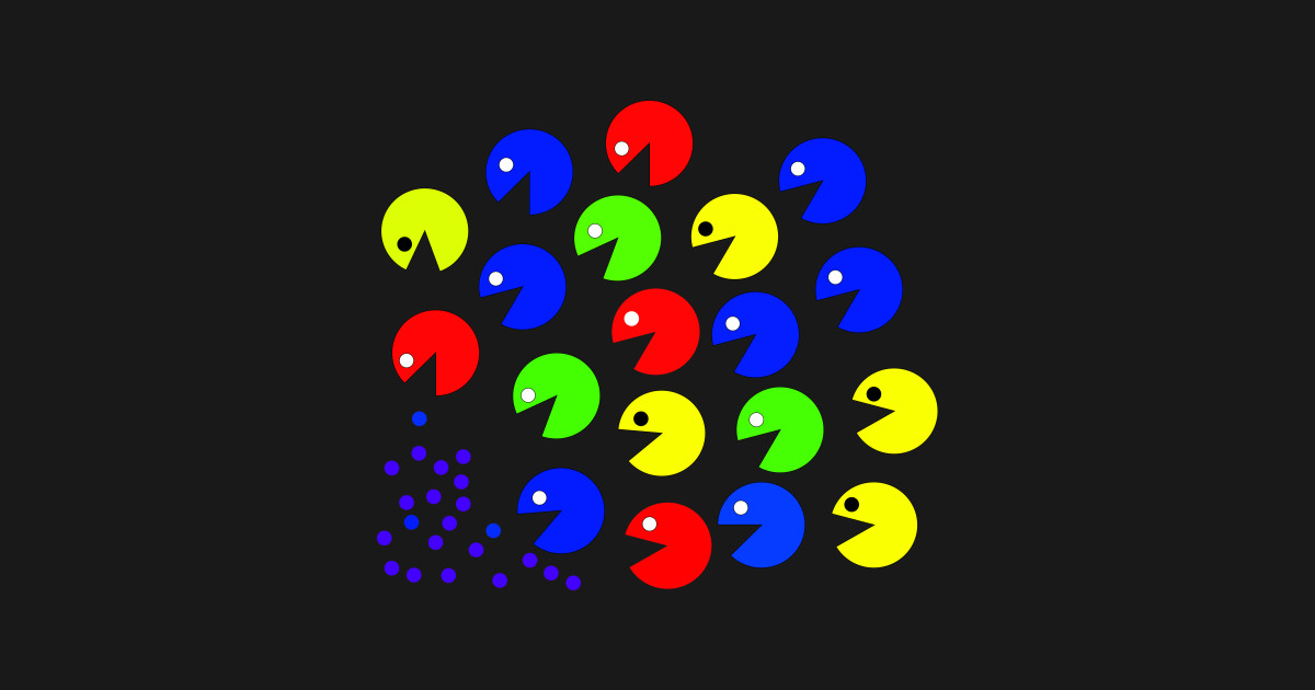 Pacman Arcade Retro Gaming Food Design - Arcade Games - T-Shirt | TeePublic