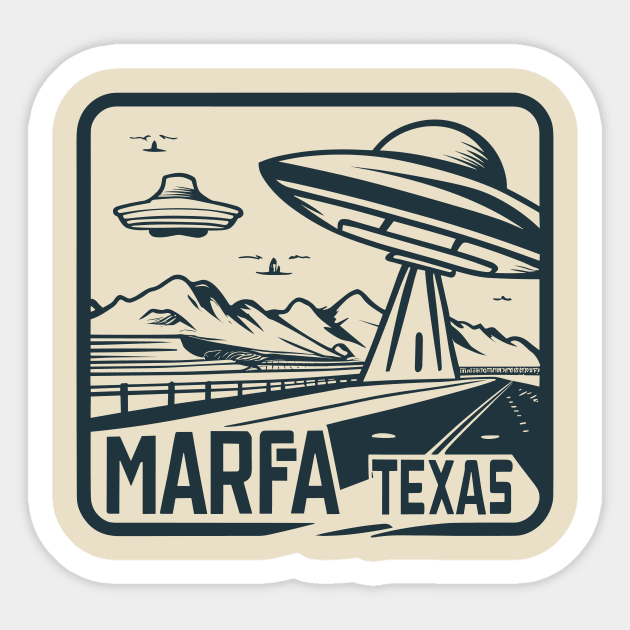 Vintage Marfa Texas UFO Art - Timeless Extraterrestrial Illustration ...