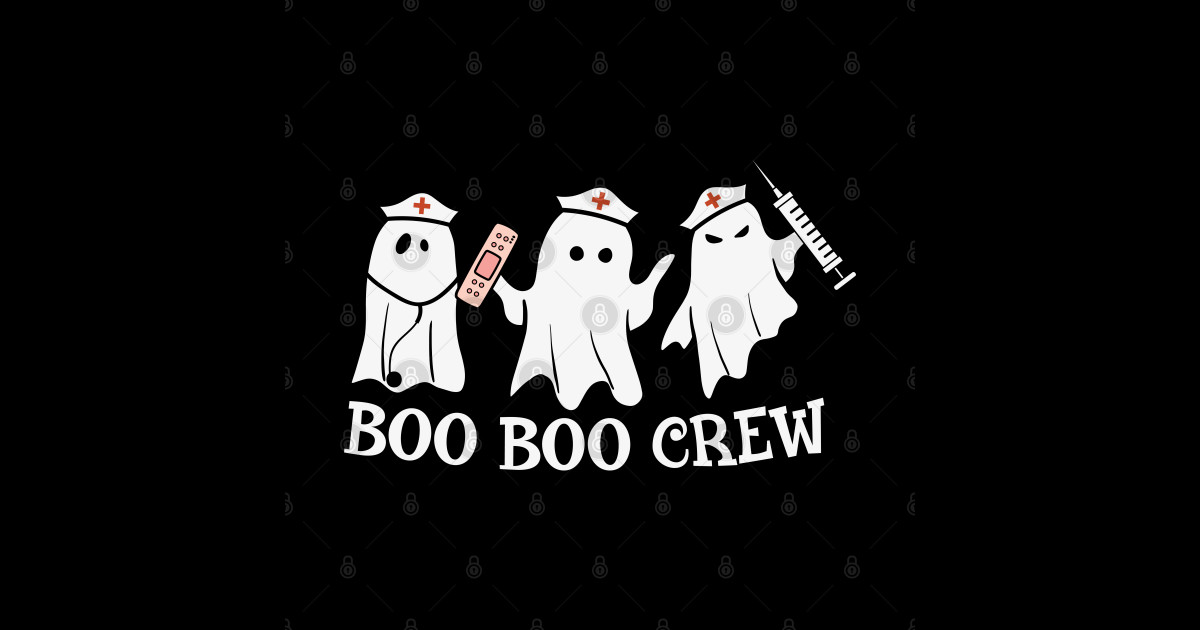Funny Boo Boo Crew Ghost Nurse Spooky Halloween Gift - Boo Boo Crew ...