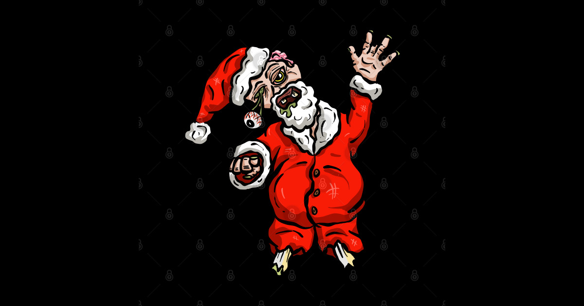Cartoon Zombie Undead Santa Claus Father Christmas - Zombie Santa ...