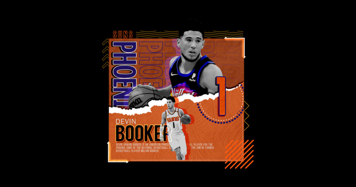 devin booker basketball - Basketball Player - Sticker | TeePublic