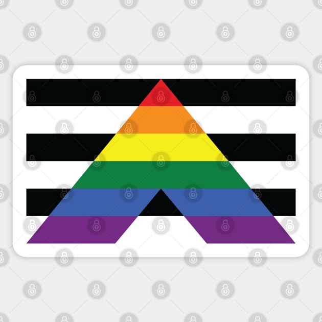 Straight Ally Flag - Pride - Sticker | TeePublic