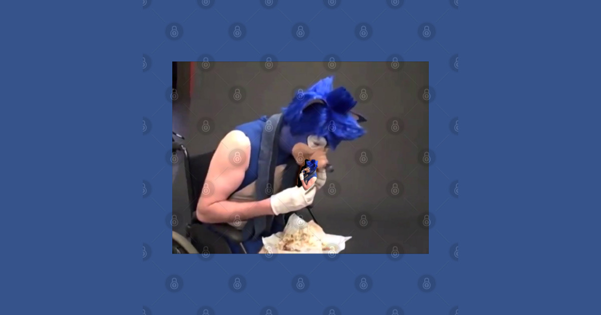 Sonic eating sonic eating sonic - Sonic - T-Shirt | TeePublic