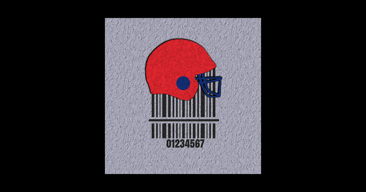 Football player with barcode - Footballfan - Sticker | TeePublic