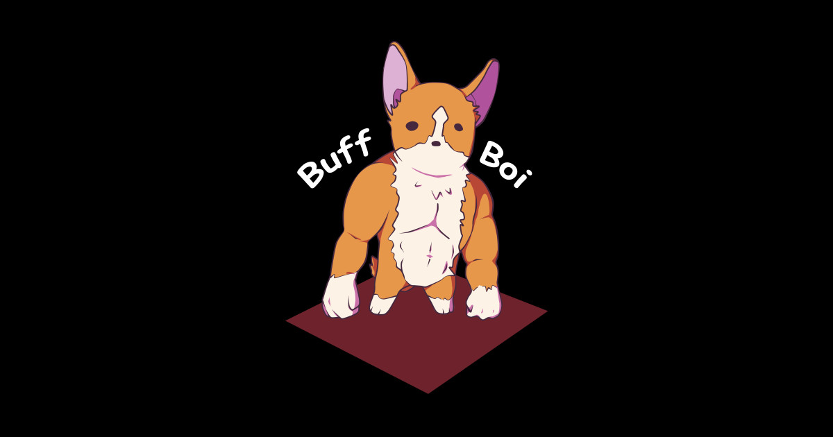 Buff Corgi - Corgi - Sticker | TeePublic
