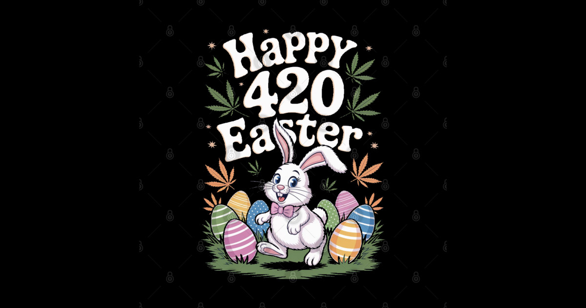 420 easter bunny - 420 Easter Bunny - Sticker | TeePublic