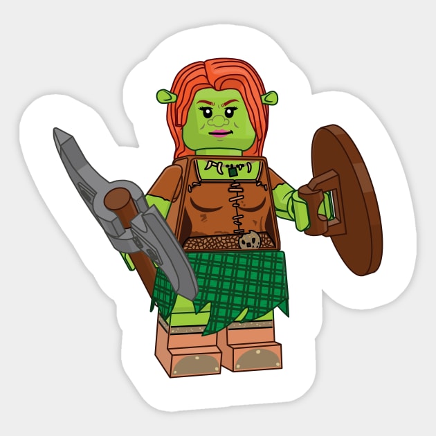 Lego Shrek Fiona - Shrek - Sticker | TeePublic