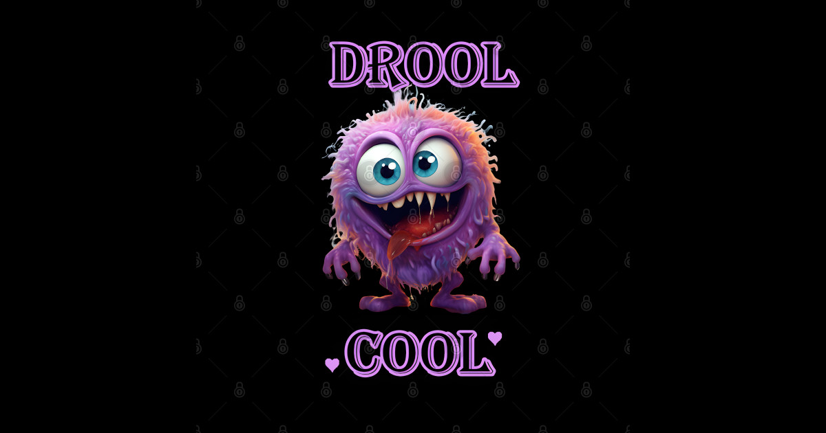 Drool Cool Furry Monster - Furry Monster - Sticker | TeePublic