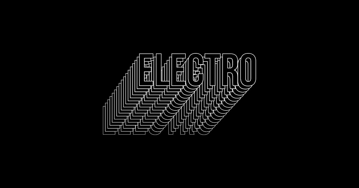 Electro typography design - Electro - Sticker | TeePublic