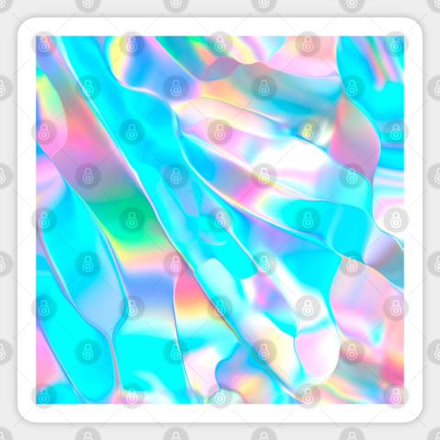 Blue Opal Iridescent - Iridescence - Sticker | TeePublic