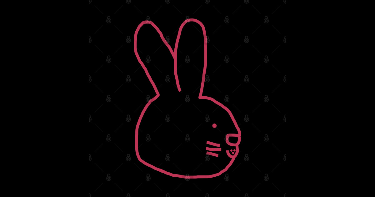 Color of the Year 2023 Viva Magenta Bunny Rabbit Portrait - Bunny ...