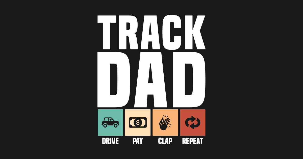 Funny Track Dad Proud Runner Father Humor Race Day - Track Dad Drive ...