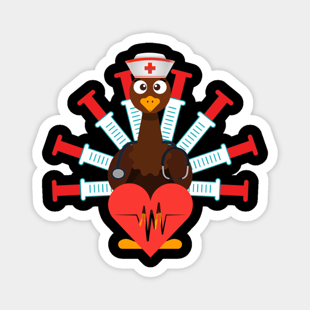 thanksgiving nurse turkey - Thanksgiving Nurse Turkey - Magnet | TeePublic