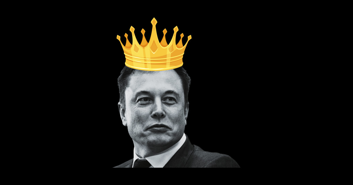 King Elon Musk - Elon Musk - Sticker | TeePublic