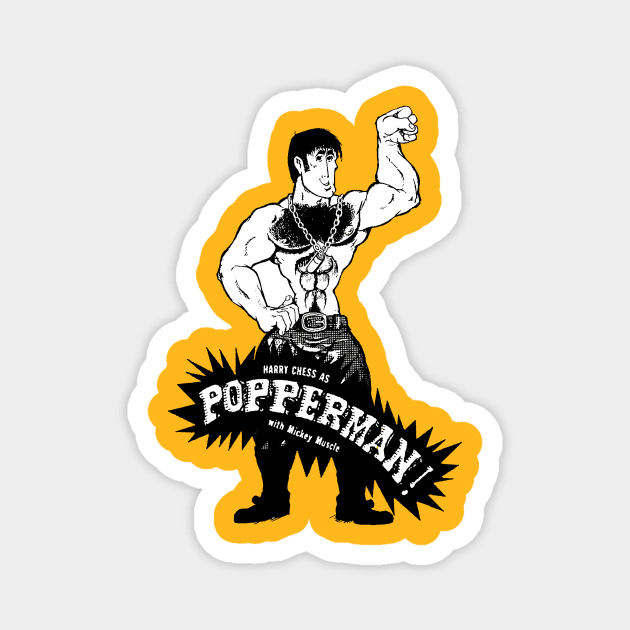 Popperman! Retro Gay Leather Daddy - Gay Pride - Magnet | TeePublic
