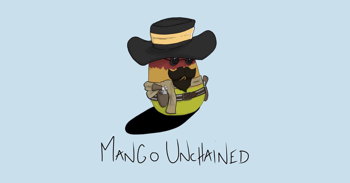 Mango Unchained - Quentin Tarantino - T-Shirt | TeePublic