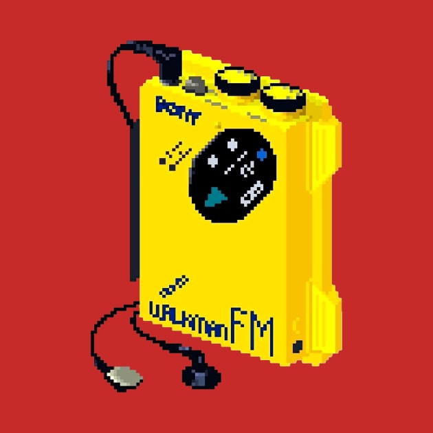 Retro Music Sports legend //Walkman FM Pixel Art - Retro - T-Shirt ...