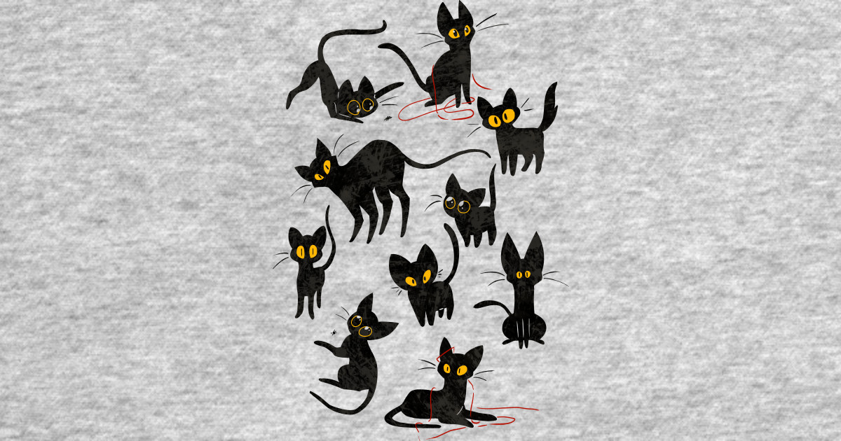 Pspspspsps - Black Cat - T-Shirt | TeePublic