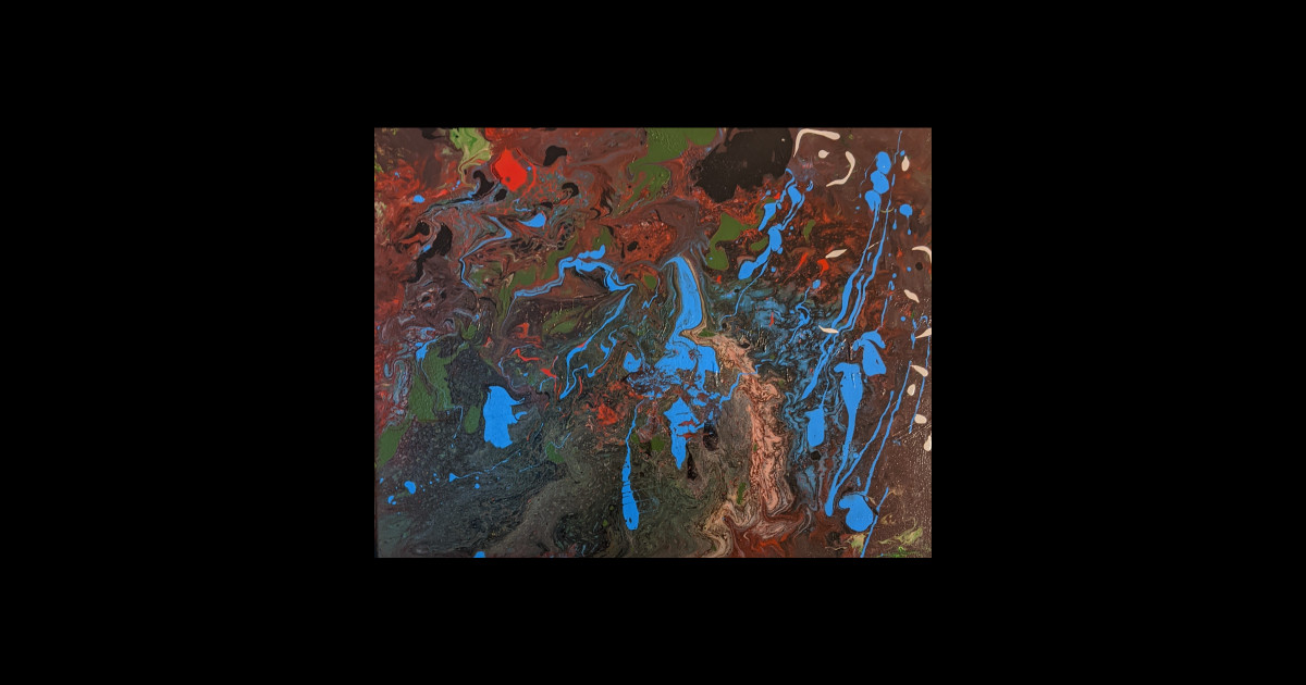 Topography of an Alien World - Abstract Art Design - Sticker | TeePublic