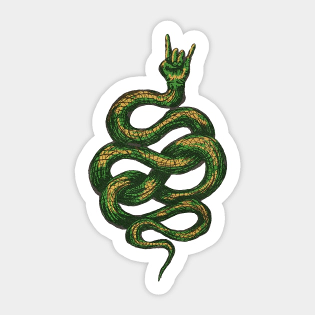 Rocking Snake - Rock - Sticker | TeePublic