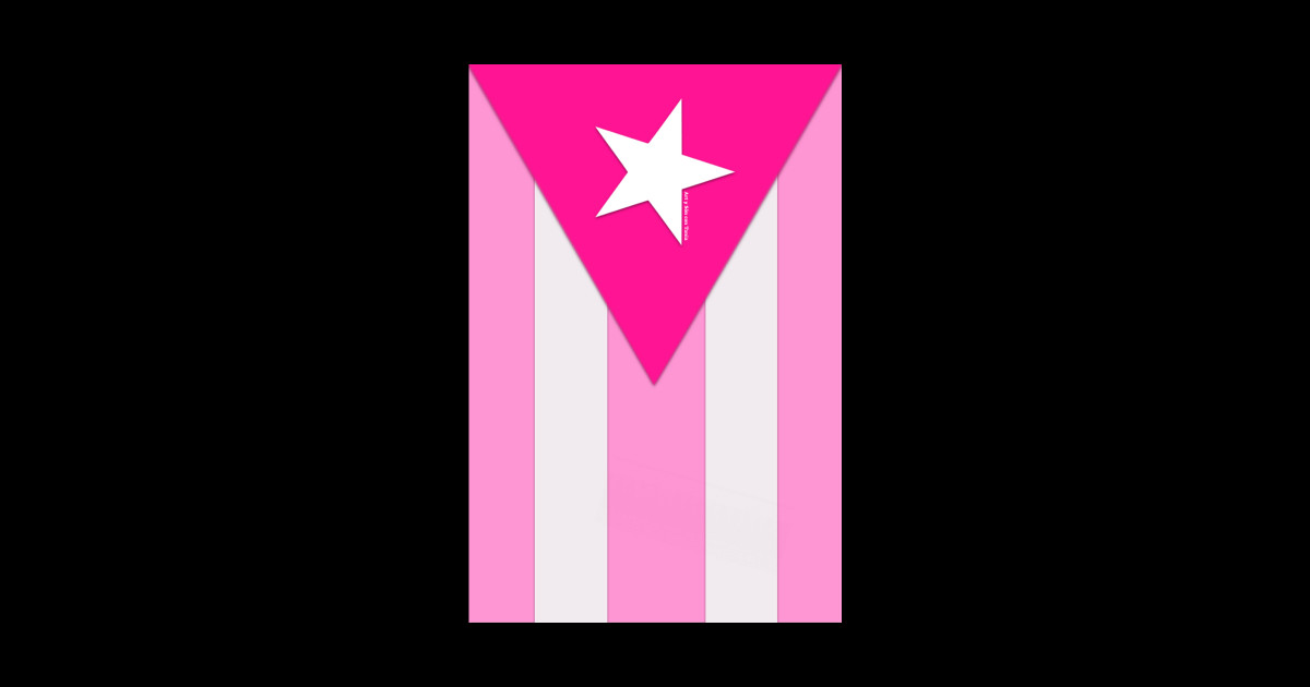 Pink Puerto Rico Flag - Pink Puerto Rico Flag - Sticker | TeePublic