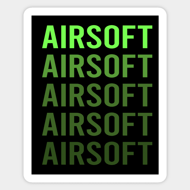 Green Text Airsoft - Airsoft - Sticker | TeePublic