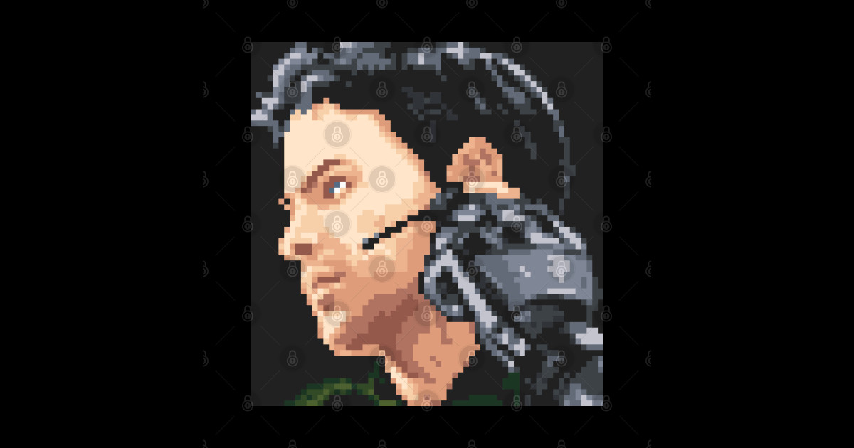 Chris Redfield Pixel Art - Resident Evil - Sticker | TeePublic