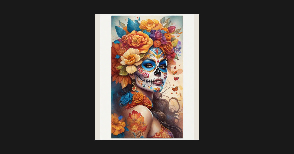 Mesmerizing Day of the Dead Look: Woman in Sugar Skull Makeup - Skull ...