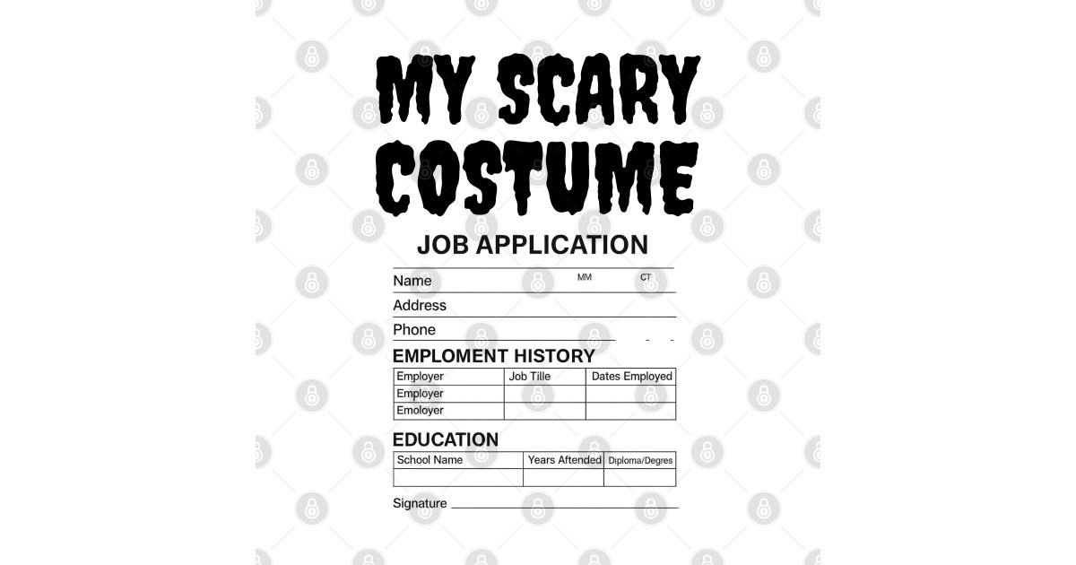 Job Application Funny Scary Halloween - Job Application Funny Scary ...