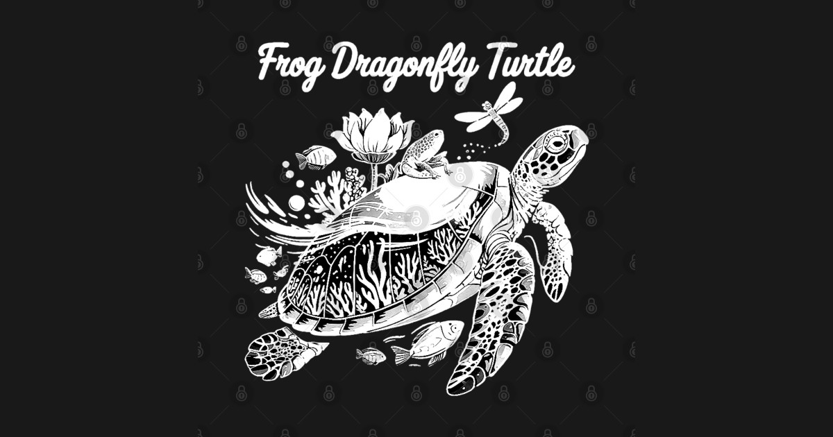 Frog-Dragonfly-Turtle - Frog Dragonfly Turtle - T-Shirt | TeePublic