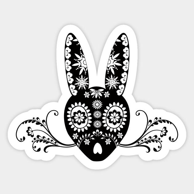 Sugar Skull Bunny - Rabbit - Sticker | TeePublic