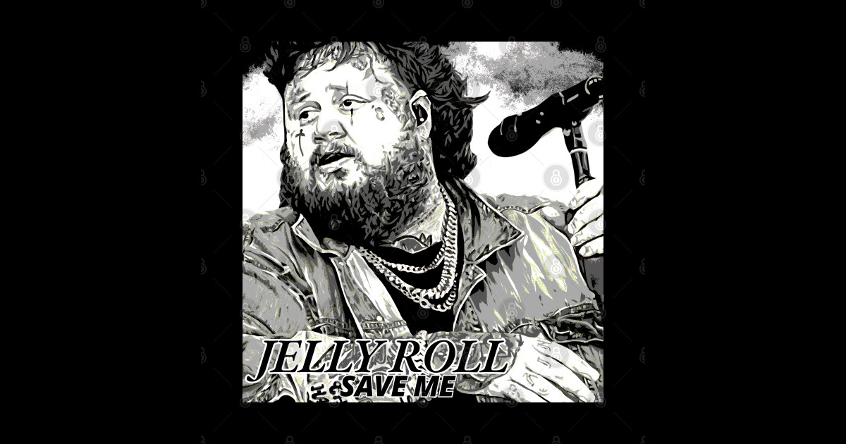 jelly roll save me - Jelly Roll - Sticker | TeePublic