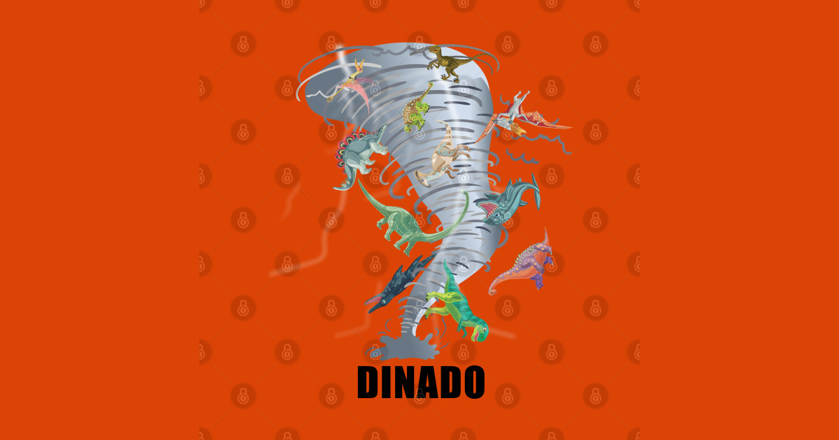 Dinosaur Tornado (Dinado) Kids Design - Dinosaurs - Kids T-Shirt ...