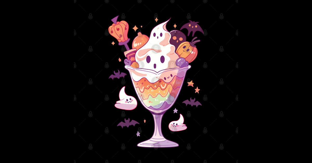 Spooky Month Sundae. Halloween Ice Cream - Spooky Ice Cream - Posters ...
