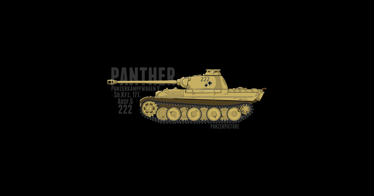 Panther Ausf.G 222 T-Shirt - Panzer - Sticker | TeePublic