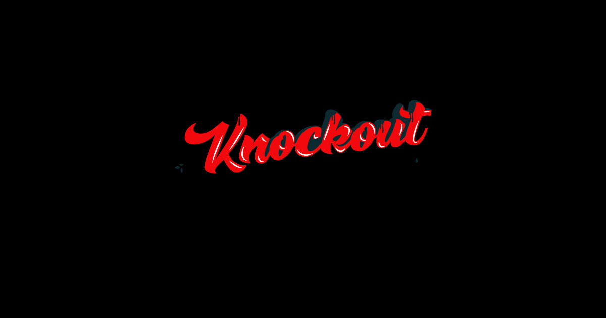 KNOCKOUT DRIP RED - Mma Fighter - Sticker | TeePublic
