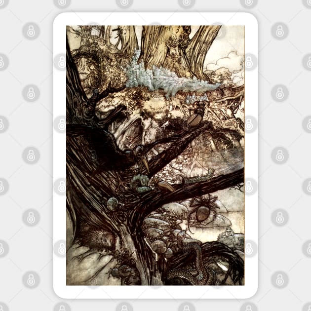Fairies and Forest Creatures - Arthur Rackham - Forest - Sticker ...