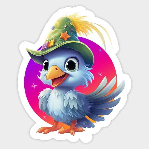 Elliot Parrot - Cute Cartoon Design - Cute Cartoon Parrot - Sticker ...