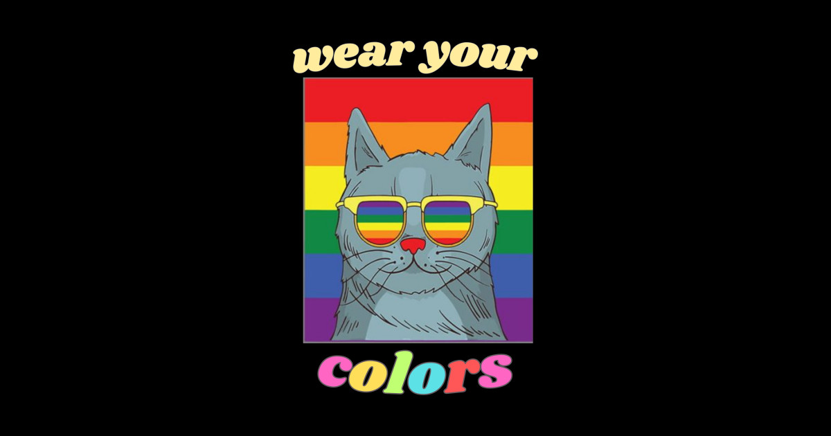 LGBT Pride Cat - Cute Rainbow Kitty - Wear your colors - Lgbt - Posters ...