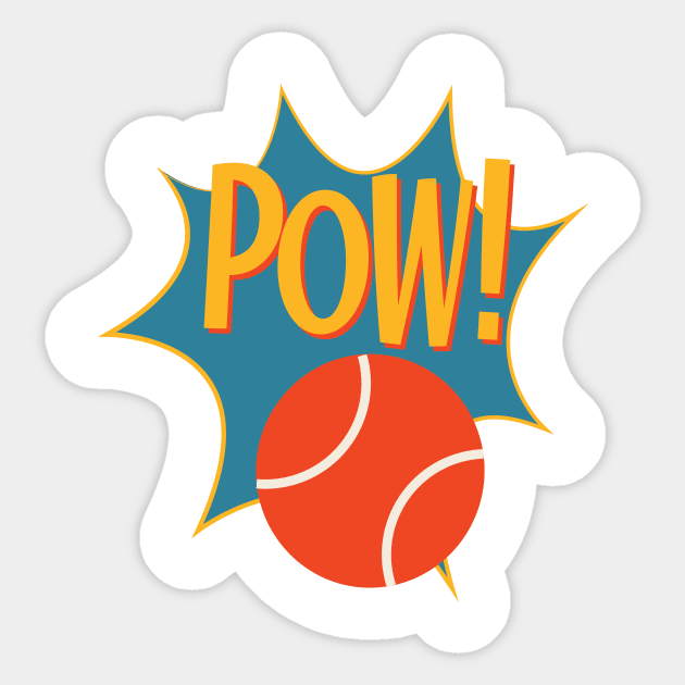 Padel Pow Comic Graphic - Padel - Sticker | TeePublic