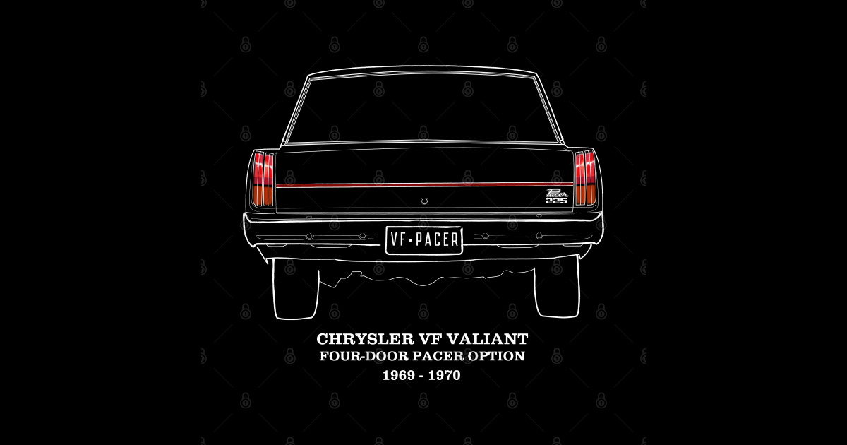 1969 Valiant VF rear end - Valiant - Sticker | TeePublic