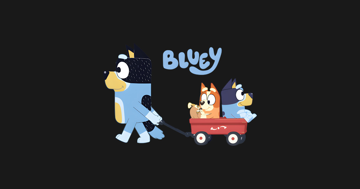 Bluey Bandit Bluey Bingo Wagon Ride - Bluey Bandit - T-Shirt | TeePublic