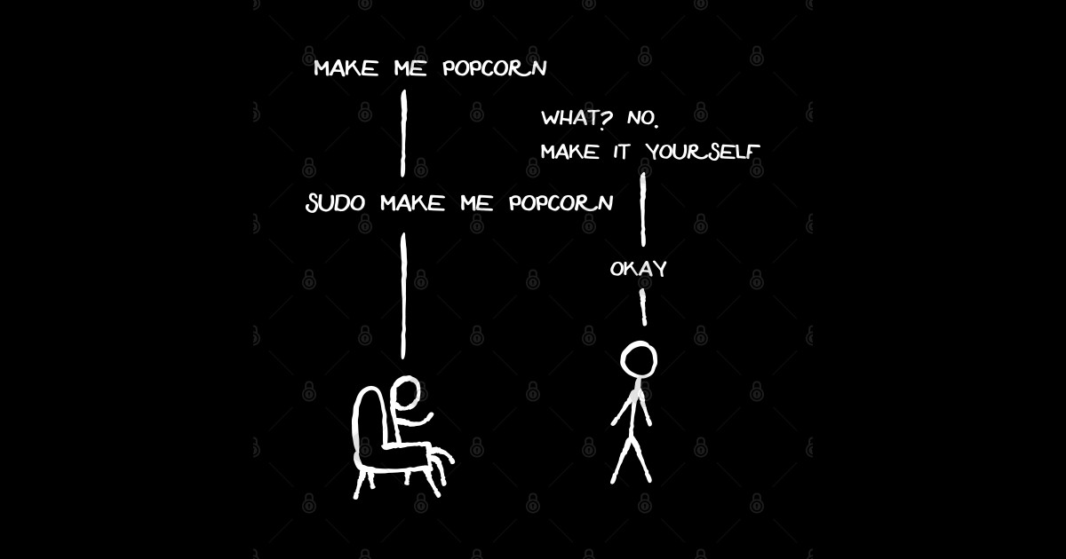 Sudo Make Me Popcorn - Funny Programming Jokes - Programming - Sticker ...