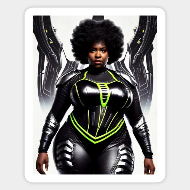 Space Siren: Galactic Goddess T-Shirt - Afro Futuristic - Sticker ...