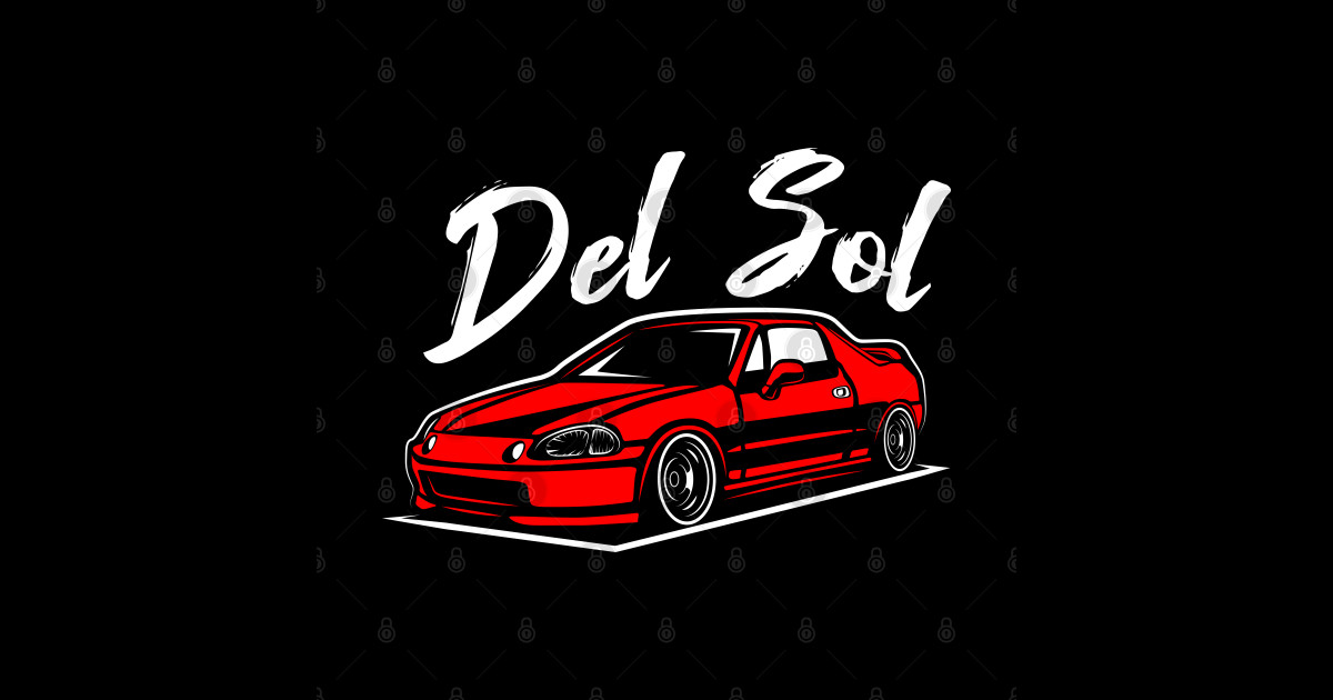 JDM Red Del Sol Legend Vintage Style - Del Sol - Posters and Art Prints ...